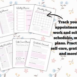 Self-care Planner Daily Weekly Monthly Planner, Printable Mindfulness ...