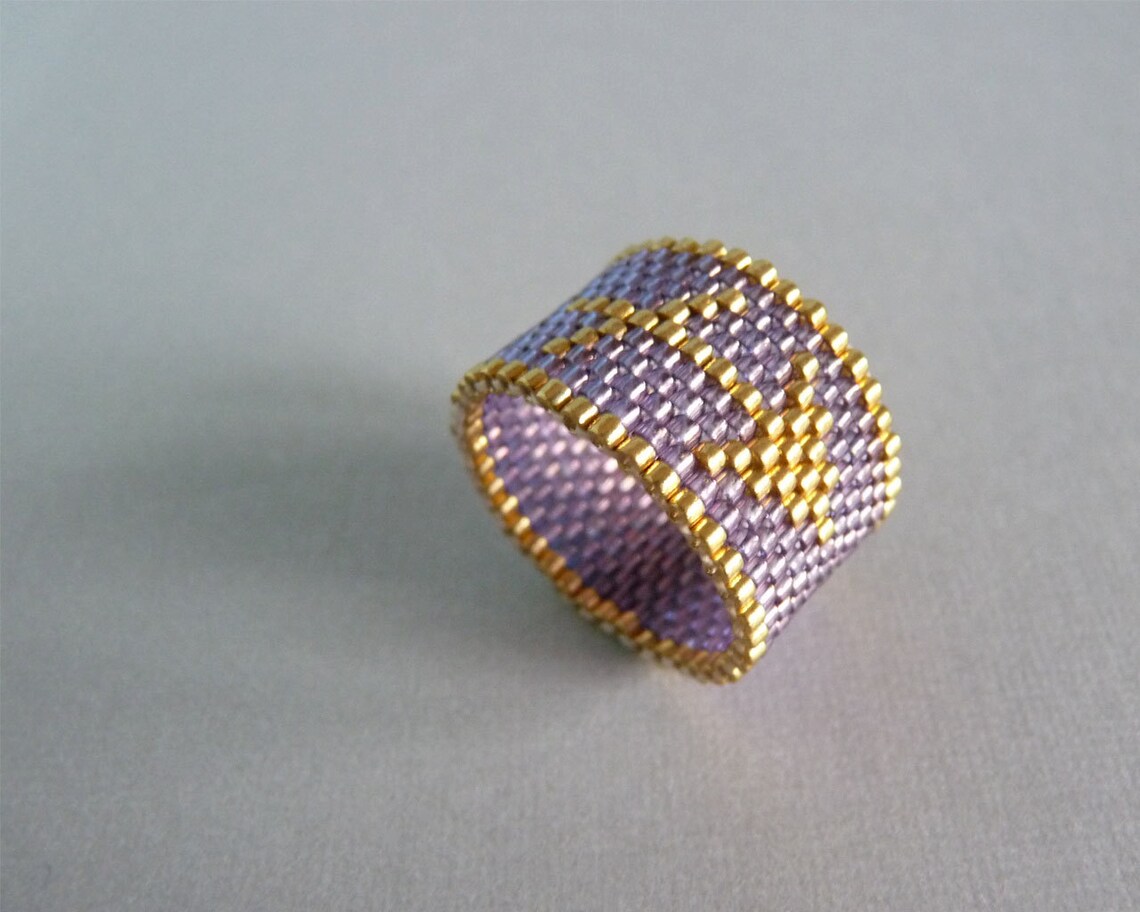 Custom Sagittarius Zodiac Sign Handmade Beaded Ring - Etsy