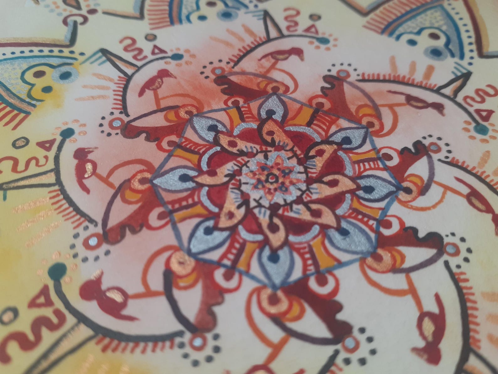 Original Watercolor Painting, Mandala Wall Art - Etsy