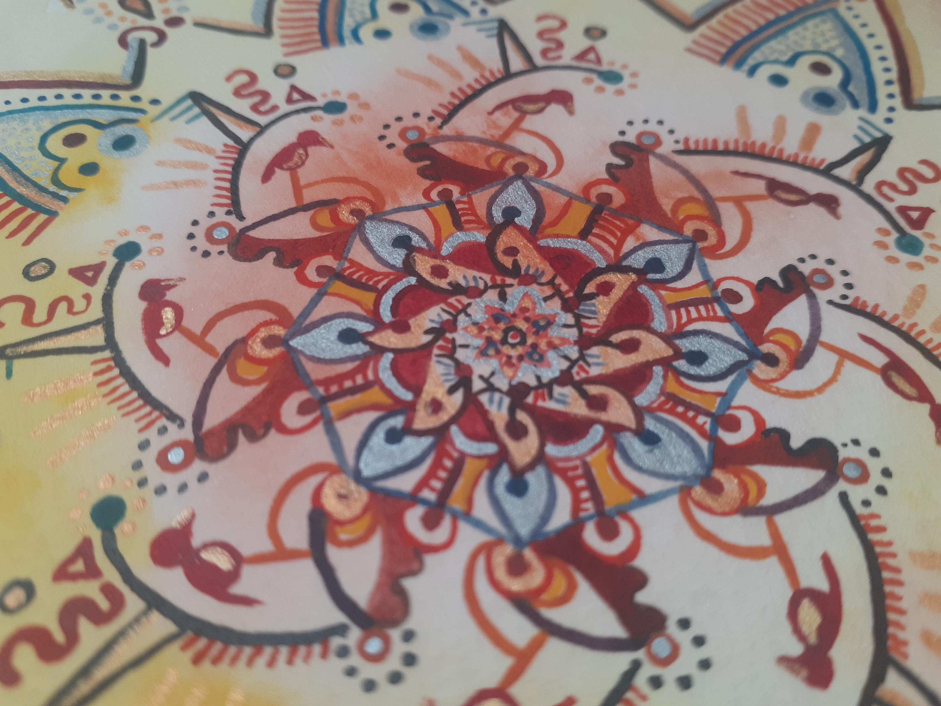 Original Watercolor Painting, Mandala Wall Art - Etsy
