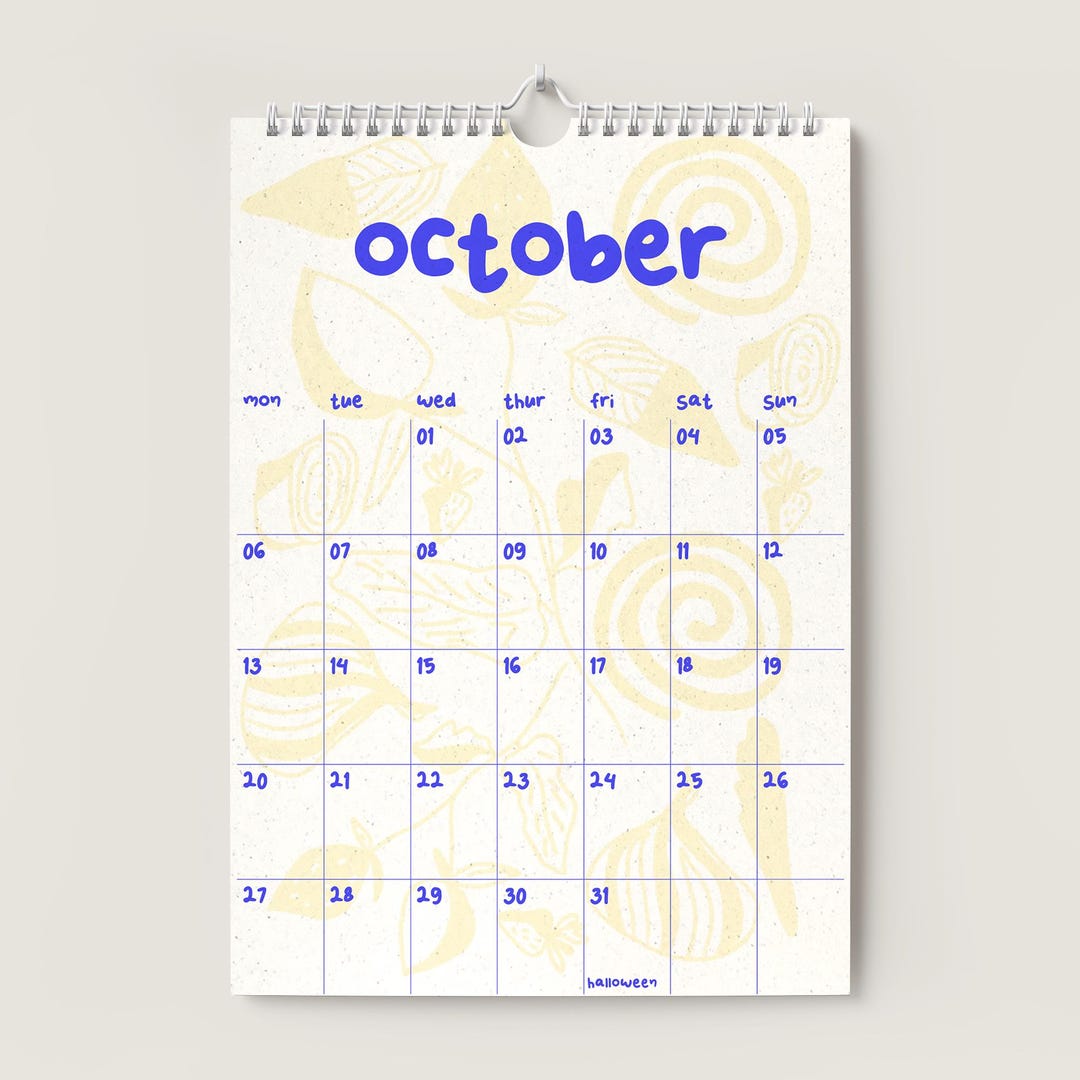 Eat Your Veggies 2025 Printable Calendar in A4 Size Optional ...