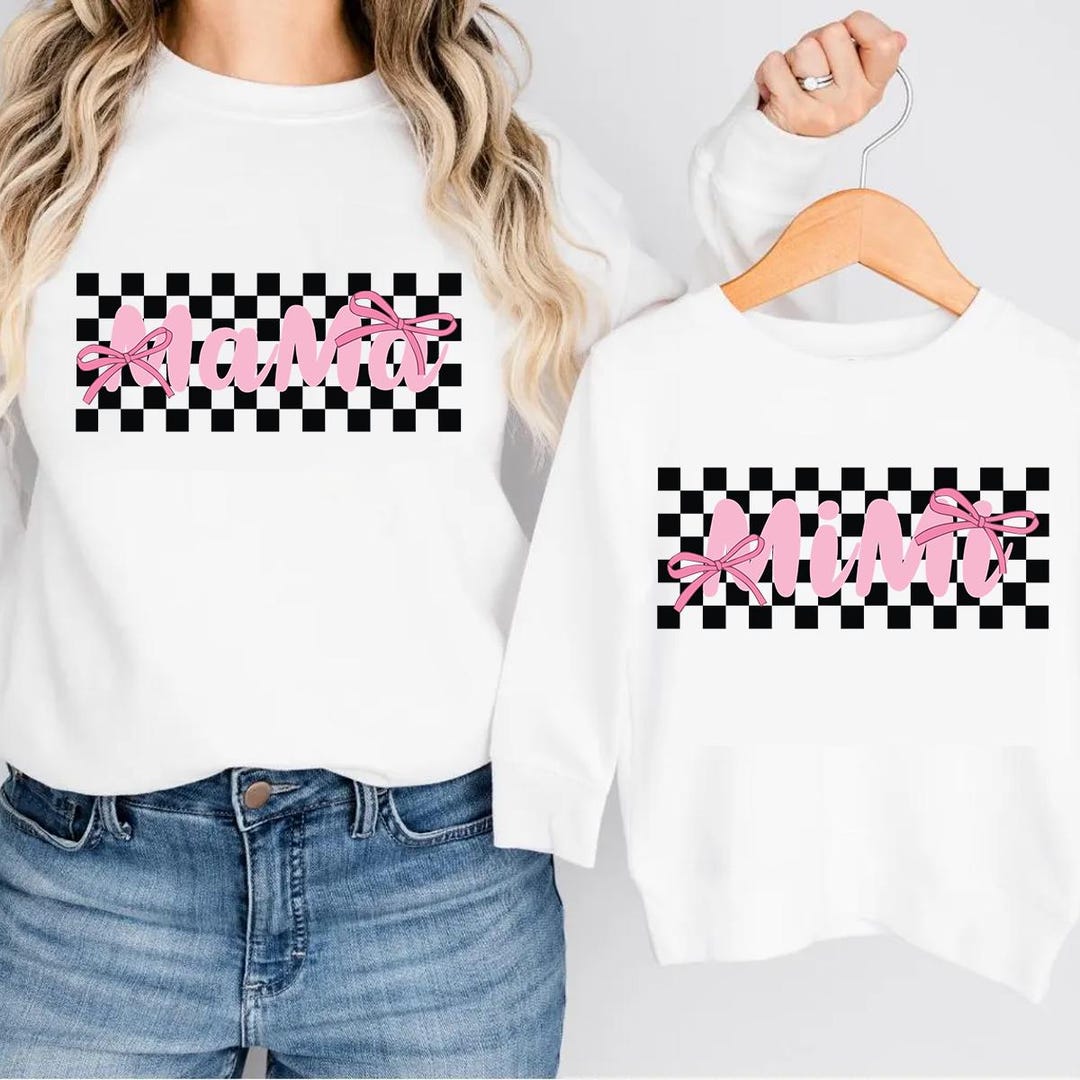 Checker Mama PNG, Checkered Mom Svg, Mother's Day, Mama Coquette Bow ...