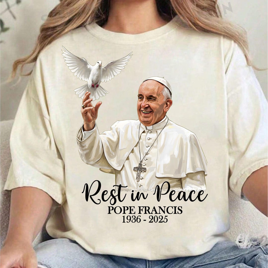 Pope Francis With Dove Png, Rest in Peace Png, Catholic Memorial Art ...