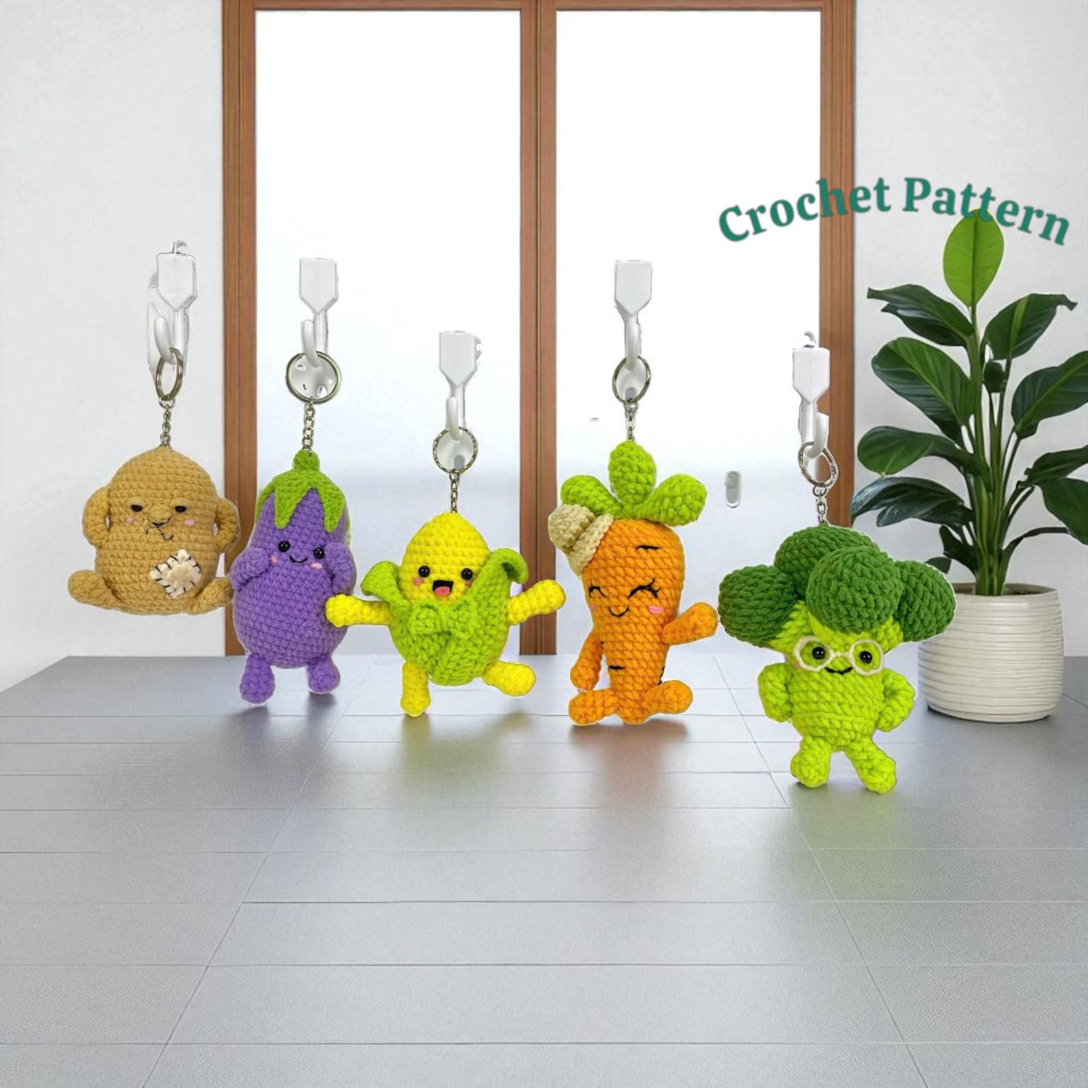 Crochet Vegetable Keychain Pattern: Amigurumi Food Toy (PDF Pattern) - Etsy
