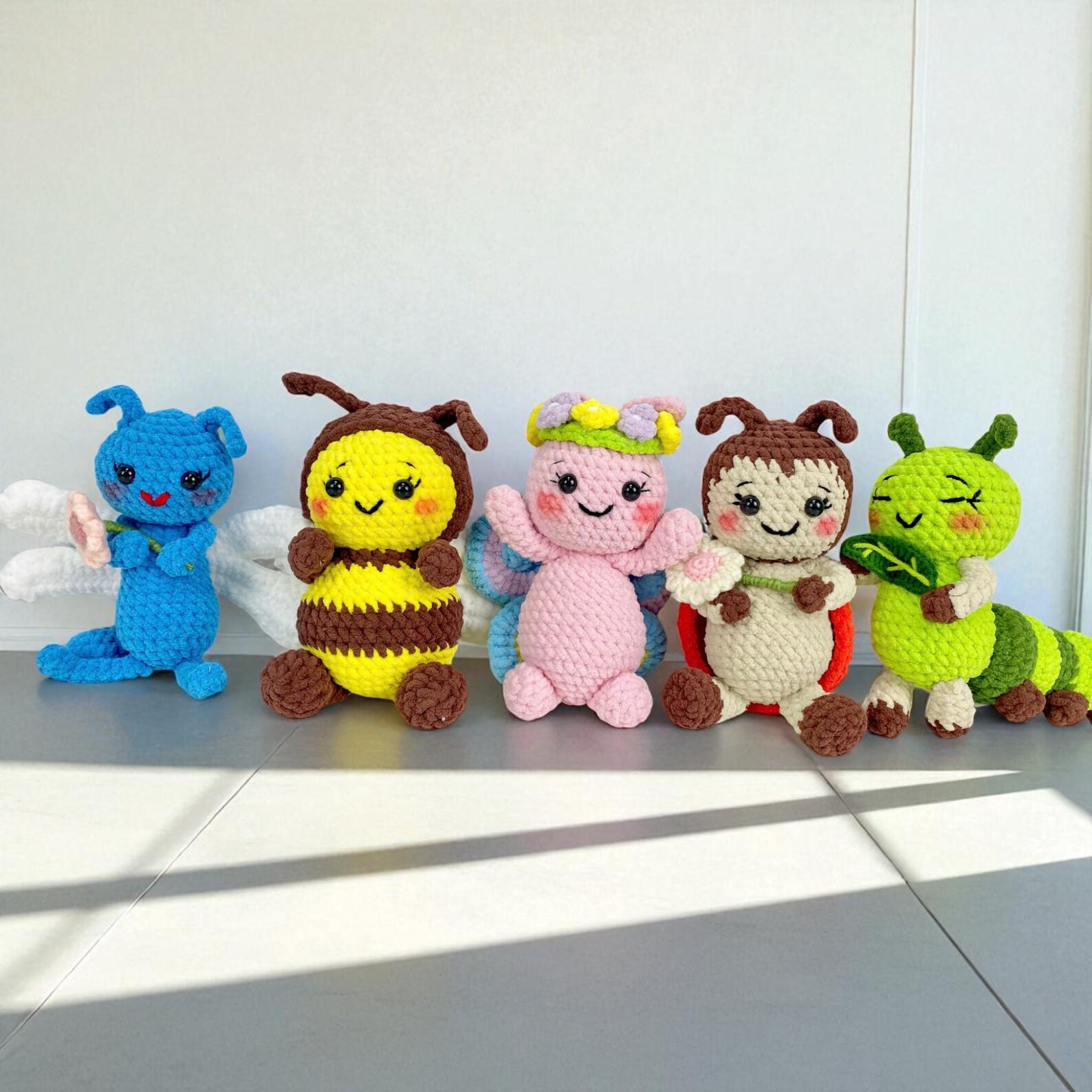 Insect Crochet Pattern PDF Bundle: Bee, Ladybug, Butterfly, Caterpillar ...