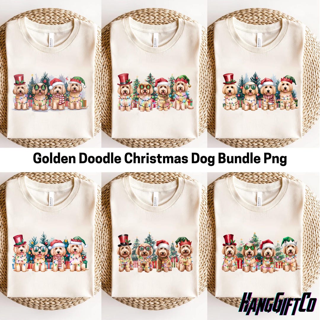 Golden Doodle Christmas Bundle PNG, Dog Christmas Design, Labrador Mom ...