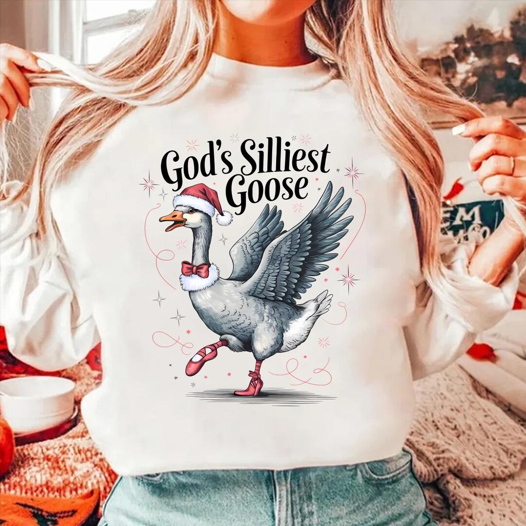 Vintage God's Silliest Goose Png, Cute Christmas Duck Png, Christmas ...
