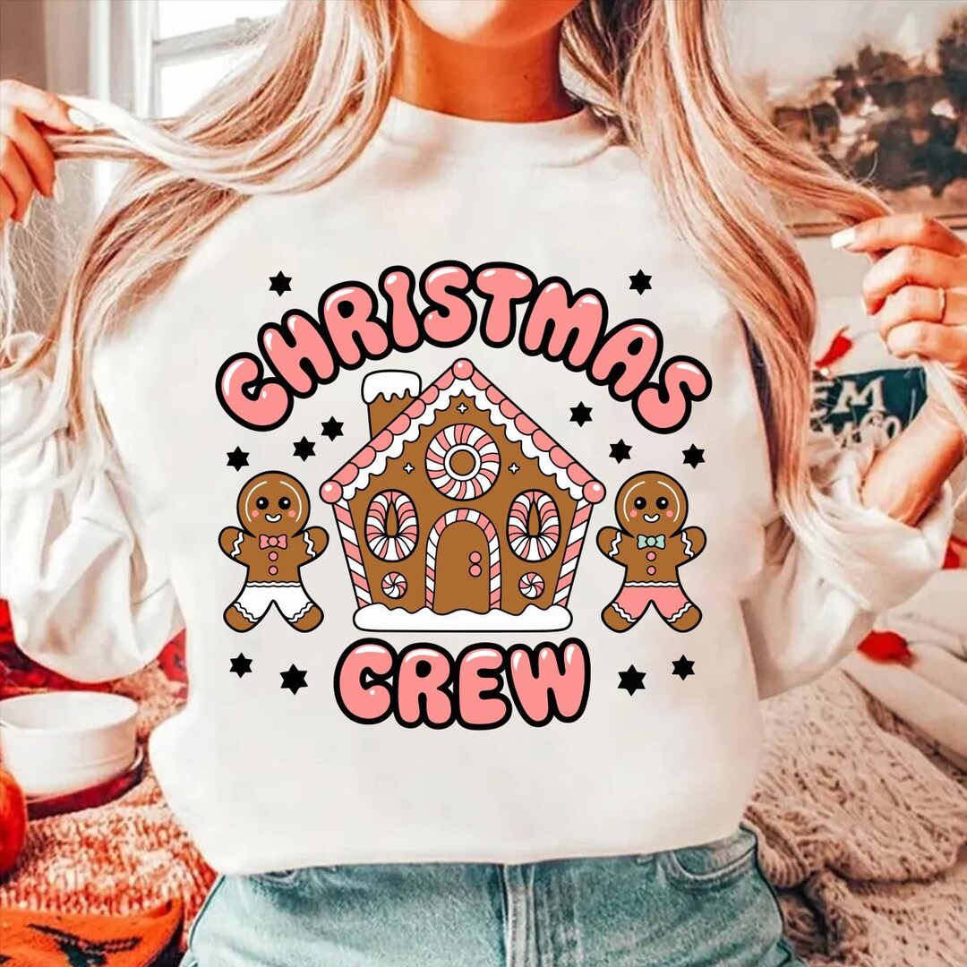 Christmas Crew Gingerbread House Svg, Cute Gingerbread Svg, North Pole ...