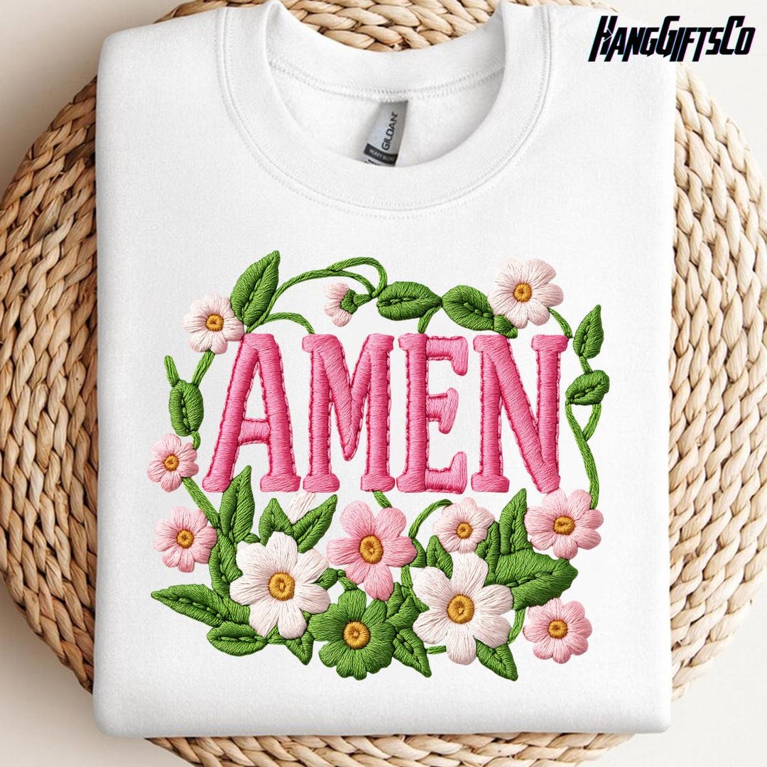 Floral Amen PNG, Retro Amen Png, Preppy Easter Png, Happy Easter Png ...