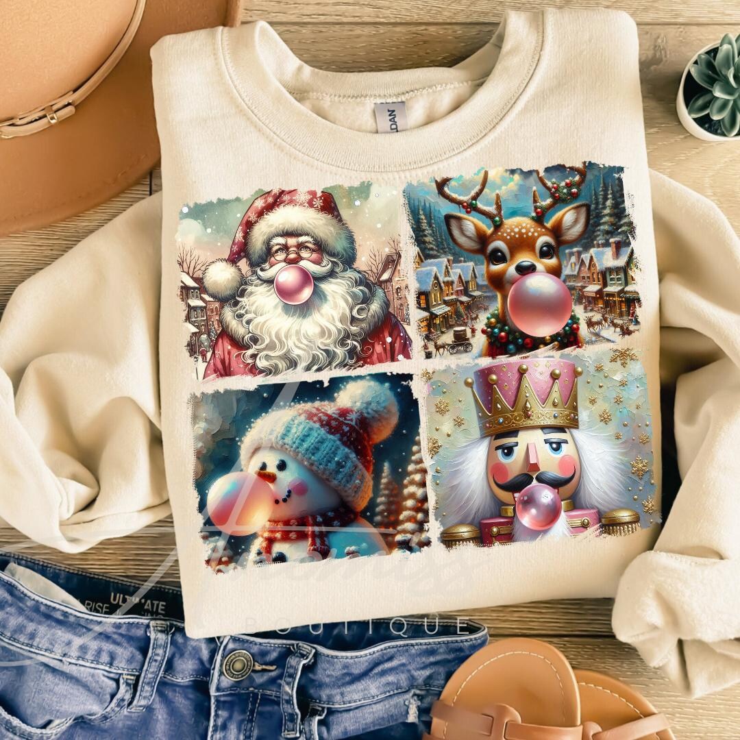 Santa Chewing Gum PNG, Nutcracker Snowman Reindeer Chewing Gum Png ...