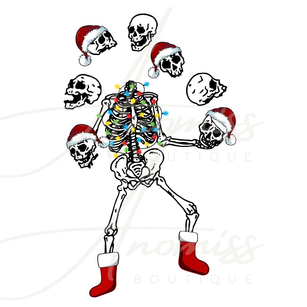 Funny Skeleton Png, Skeleton Christmas PNG, Funny Christmas Png, Funny ...