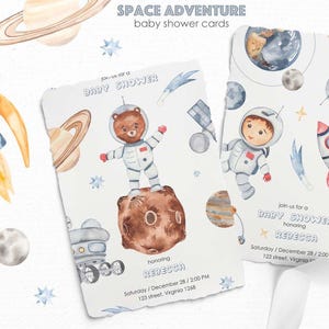 Space Watercolor Clipart, Cute Astronaut , Planets Clip Art, Rockets ...