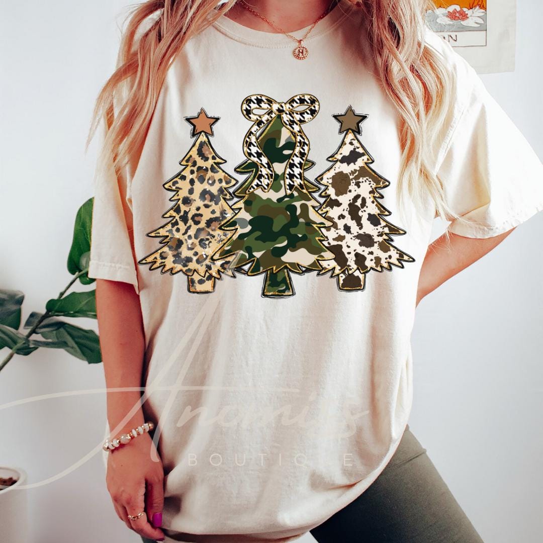 Camo Christmas Tree Png, Coquette Christmas Png, Glitter Camo Christmas ...