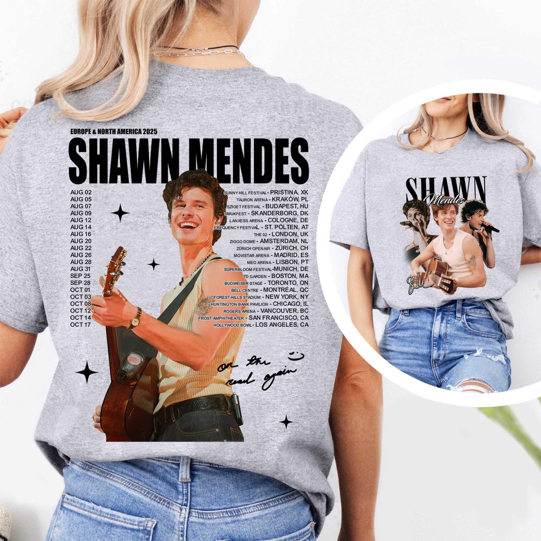 Shawn Mendes 2025 Tour PNG, Europe & North America Concert Digital ...