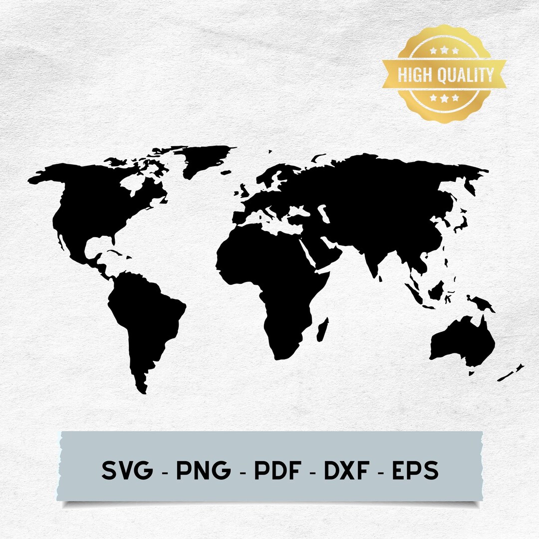 World Map Svg Png, Mapus Cut File, Instant Download - Etsy