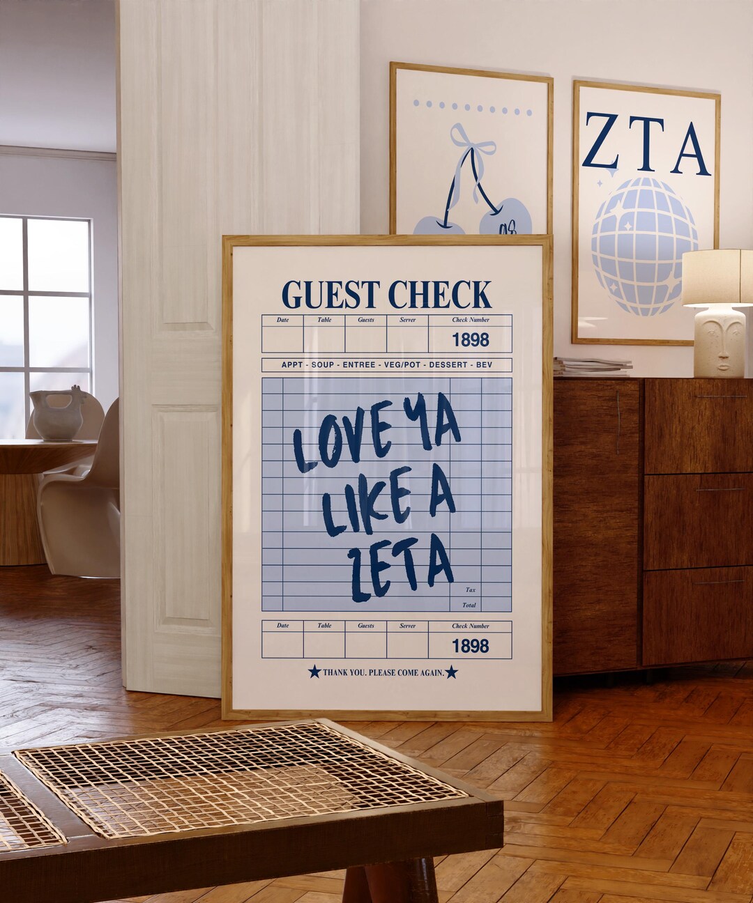 Zeta Digital Prints | Zeta Tau Alpha Posters | Sorority Wall Art | Big ...