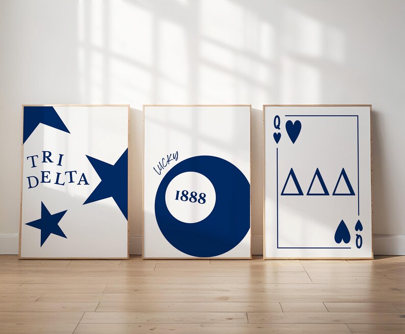 Tri Delta Digital Prints | Tri Delta Wall Art | Sorority Posters | Big ...