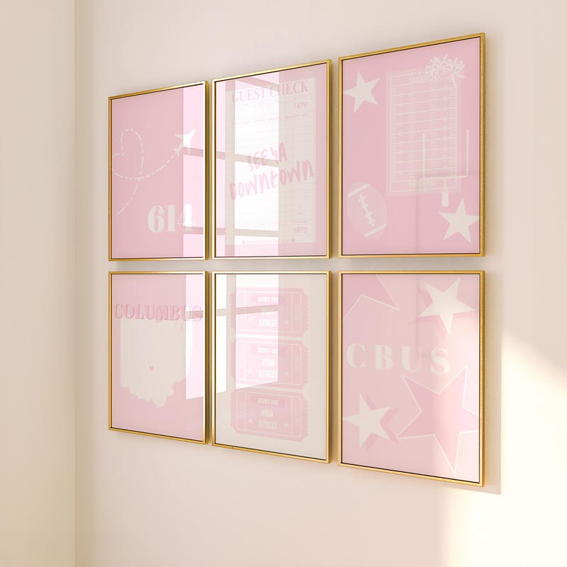 Ohio State Pink Wall Prints - Etsy