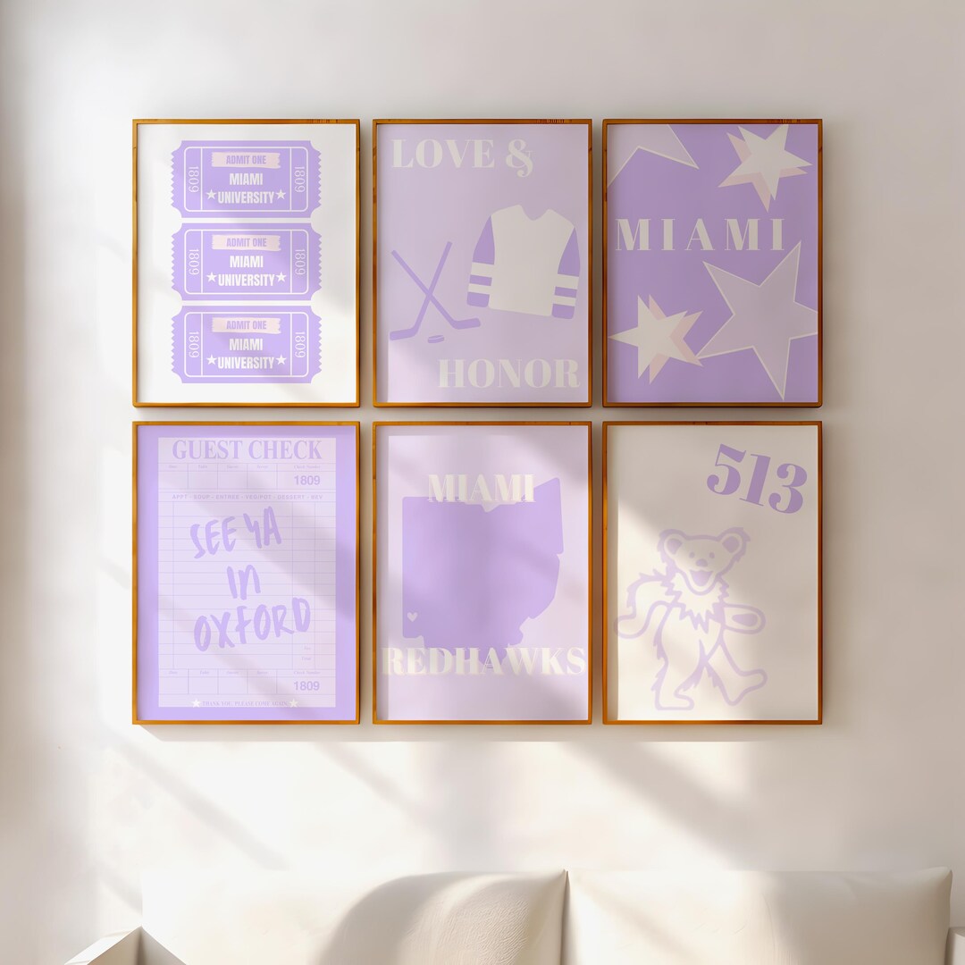Miami University Digital Prints | Miami Prints | College Preppy Posters ...
