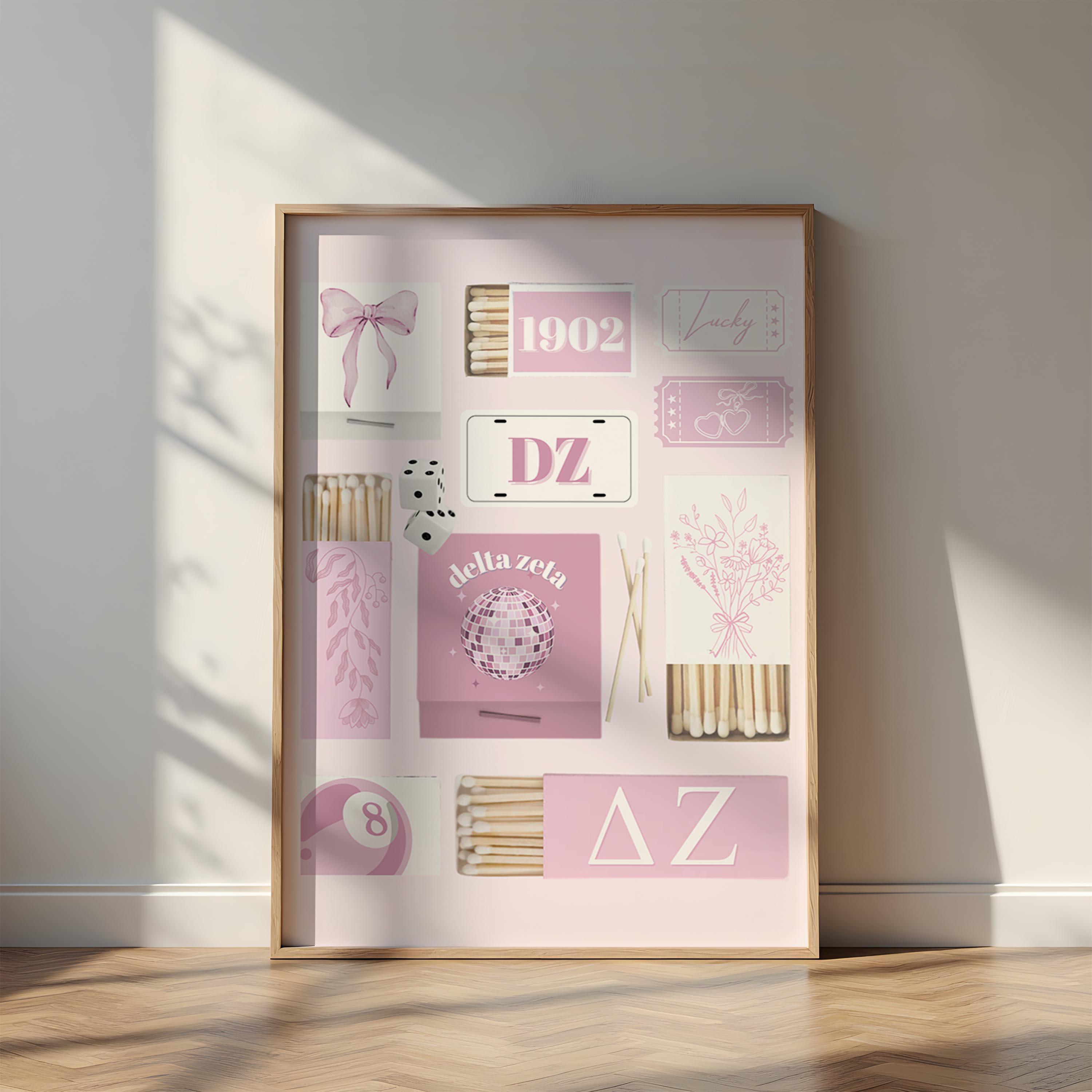 Delta Zeta Digital Prints | Delta Zeta Posters | DZ Matchbox Prints ...