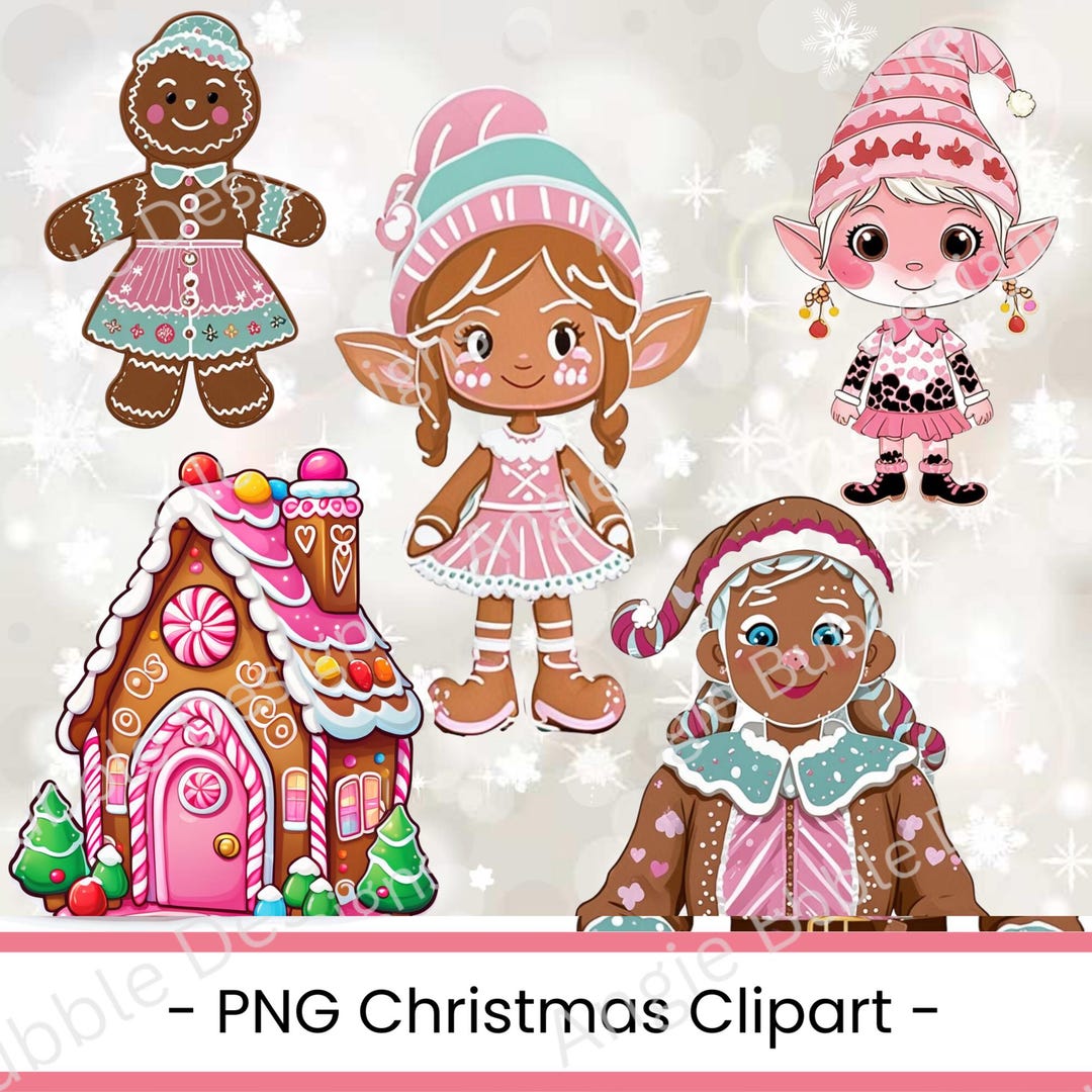 Gingerbread Man PNG Cricut, Cute Christmas Chibi Clipart, Kawaii ...