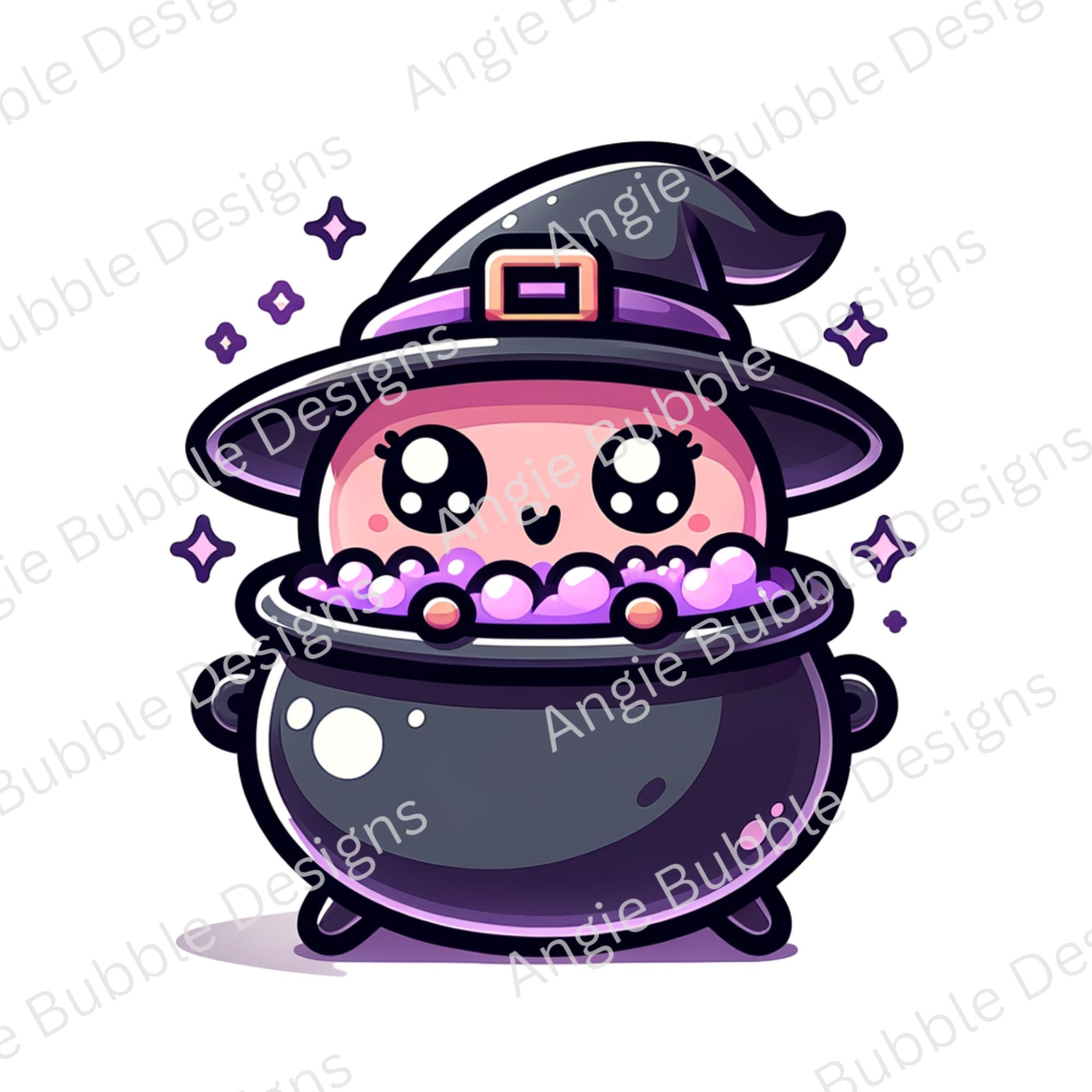 Kawaii Halloween Clip Art Bundle PNG Images, Digital Download, Design ...