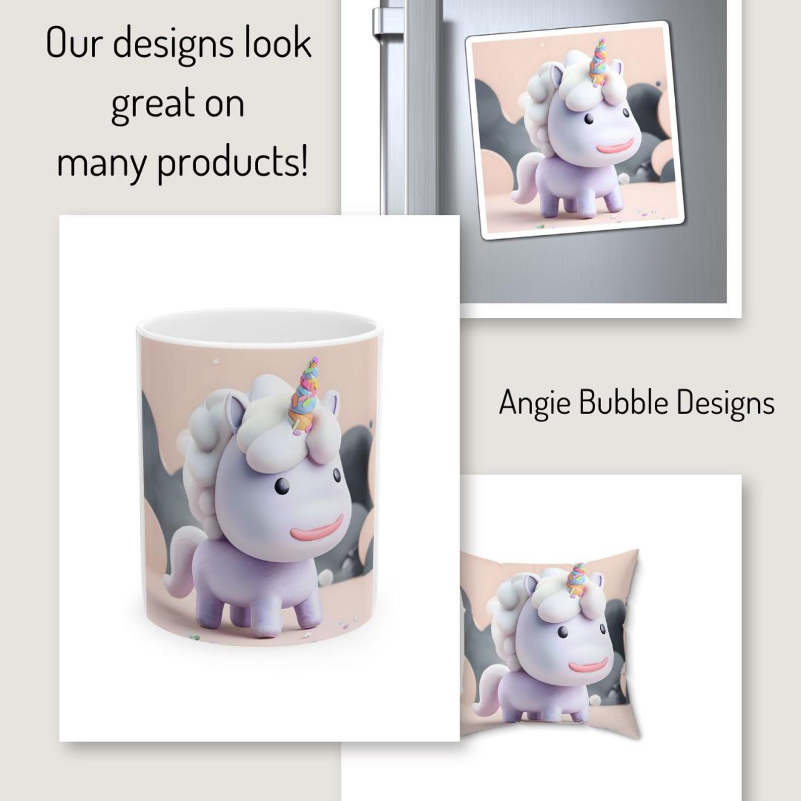 3D Unicorn PNG, Cute 3D Unicorn Png, 3D Sticker Png, Sublimation ...