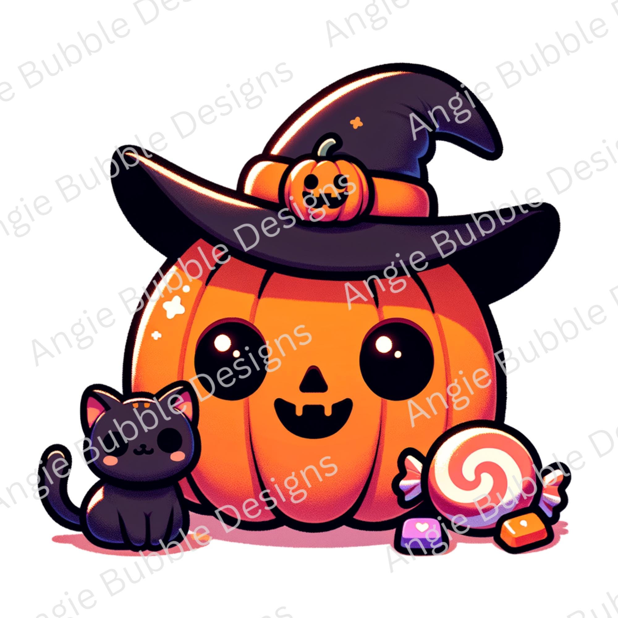 Kawaii Halloween Clip Art Bundle PNG Images, Digital Download, Design ...