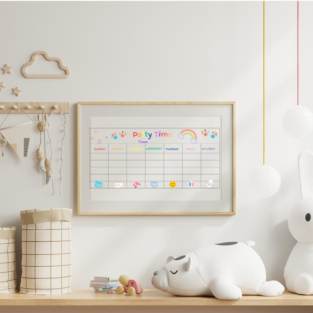 Printable Potty Training Chart for Toddlers – Fun & Rewarding Tracker ...