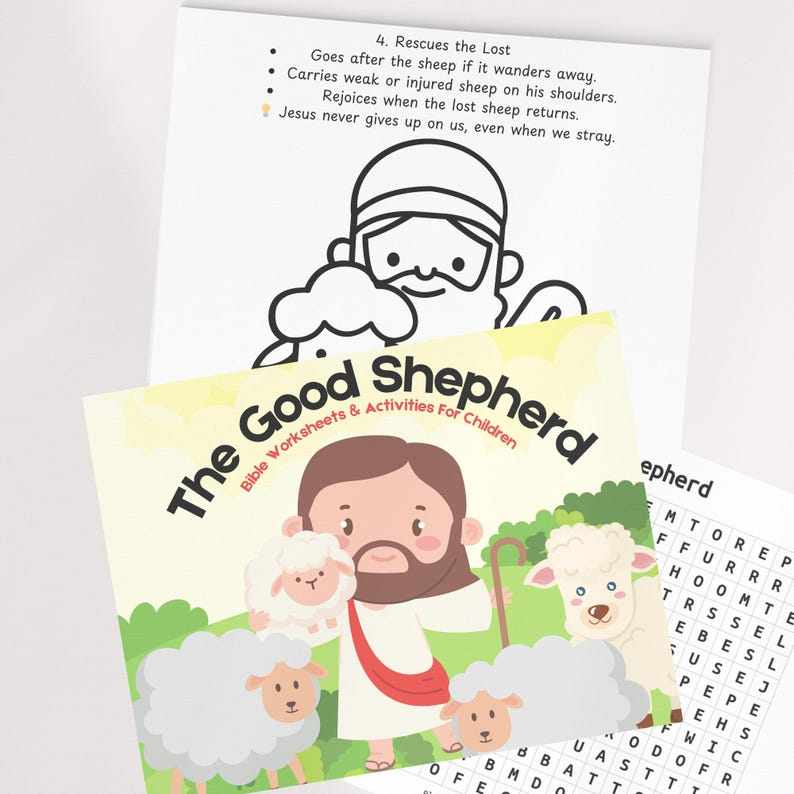 The Good Shepherd Bible Worksheet | Christian Kids True or False Game ...