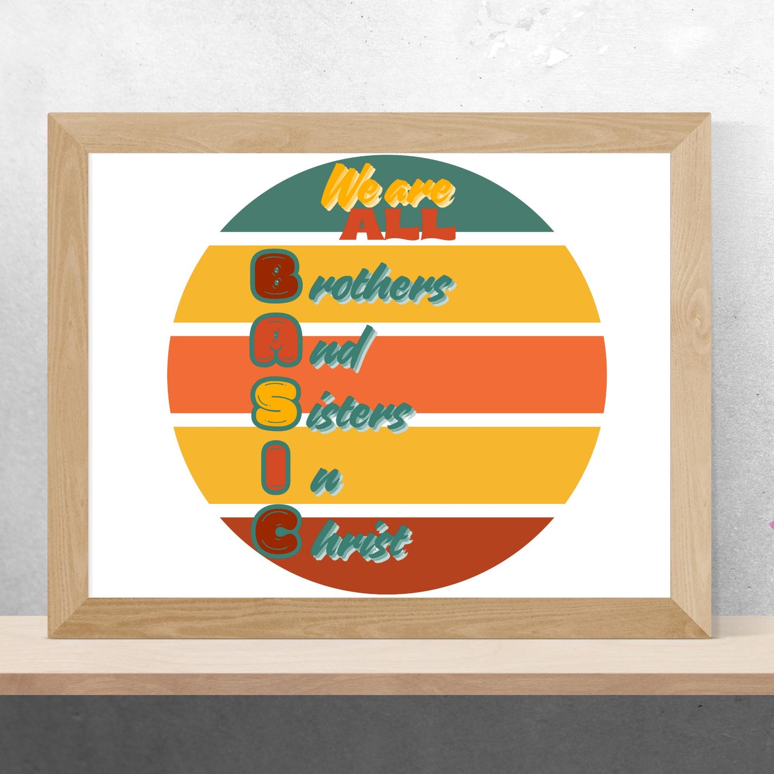 Retro Christian Design: BASIC Acronym Art (digital Download) - Etsy