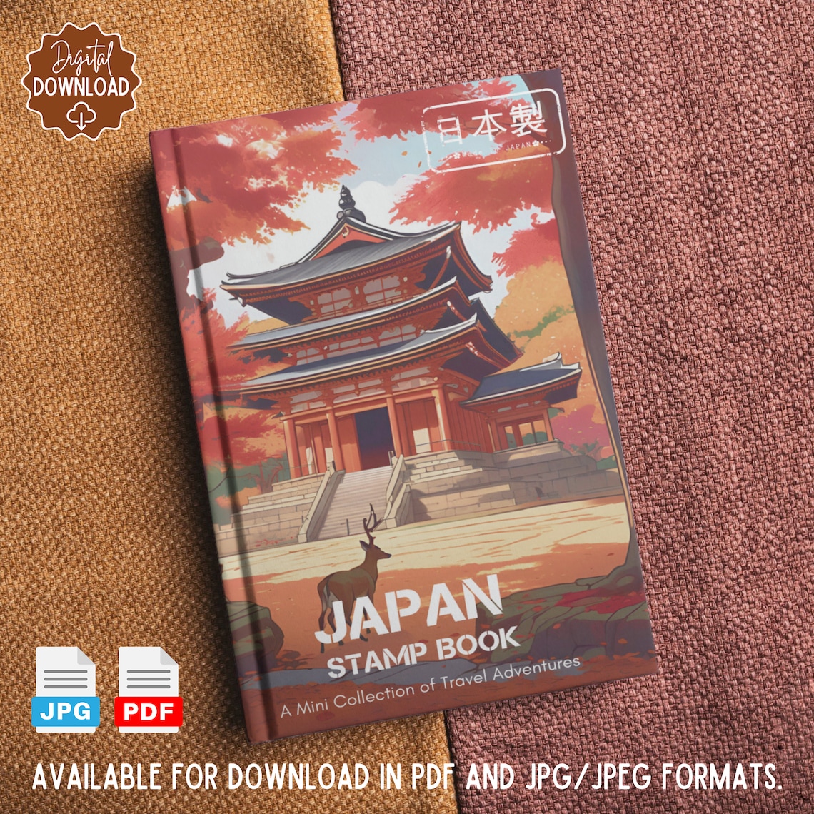 Japan Stamp Collection Book | A6 & A5 Printable | 8 Cover Designs, 20 ...