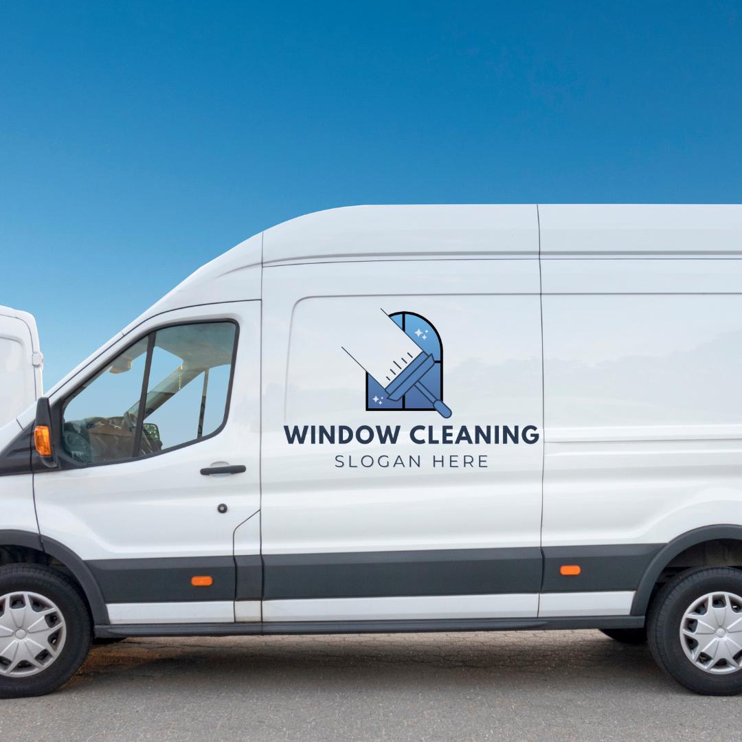 Fully Editable Window Cleaning Logo | Canva Template | Window Washing ...