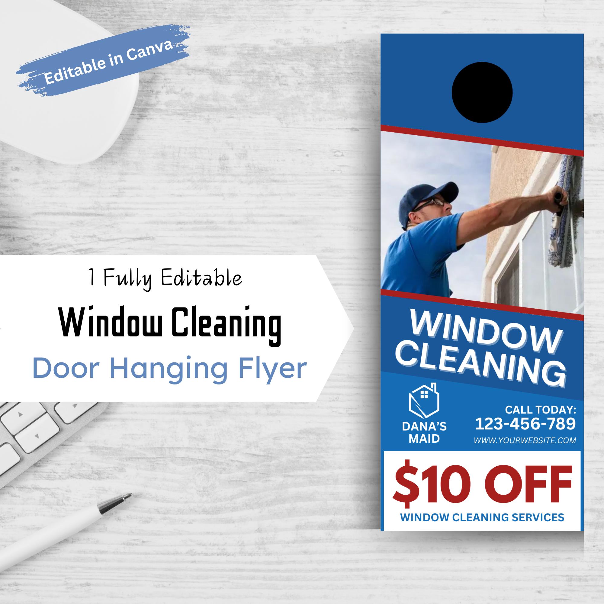 Editable Window Cleaning Flyer | Canva Template | Simple Business Flyer ...