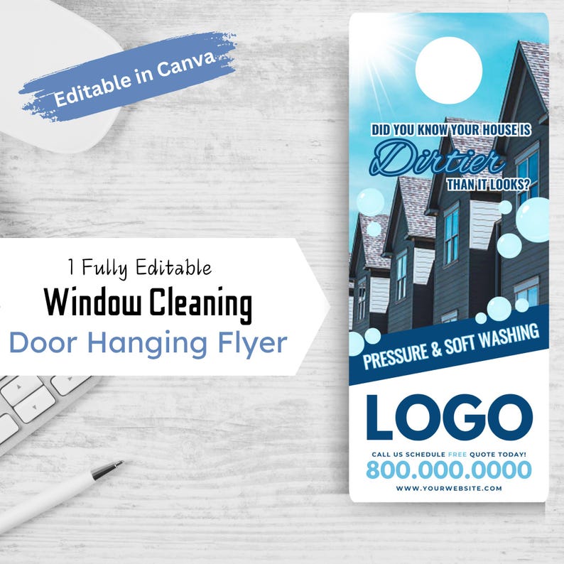 Editable Window Cleaning Flyer | Canva Template | Simple Business Flyer ...