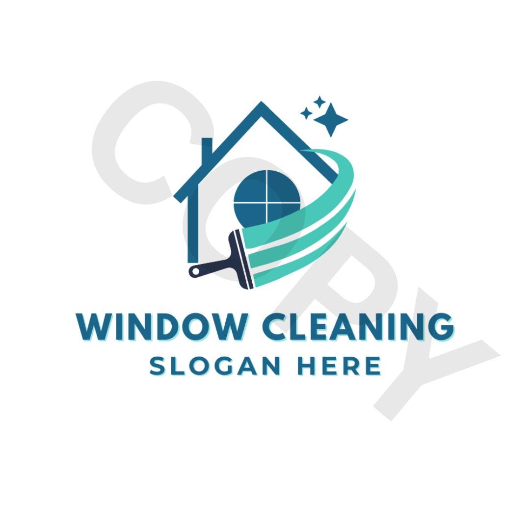 Fully Editable Window Cleaning LOGO | Squeegee Logo Design | Modern ...
