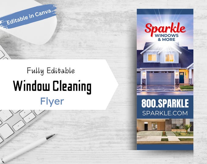 Editable Cleaning Services Flyer Canva Template | Editable Flyer Design ...