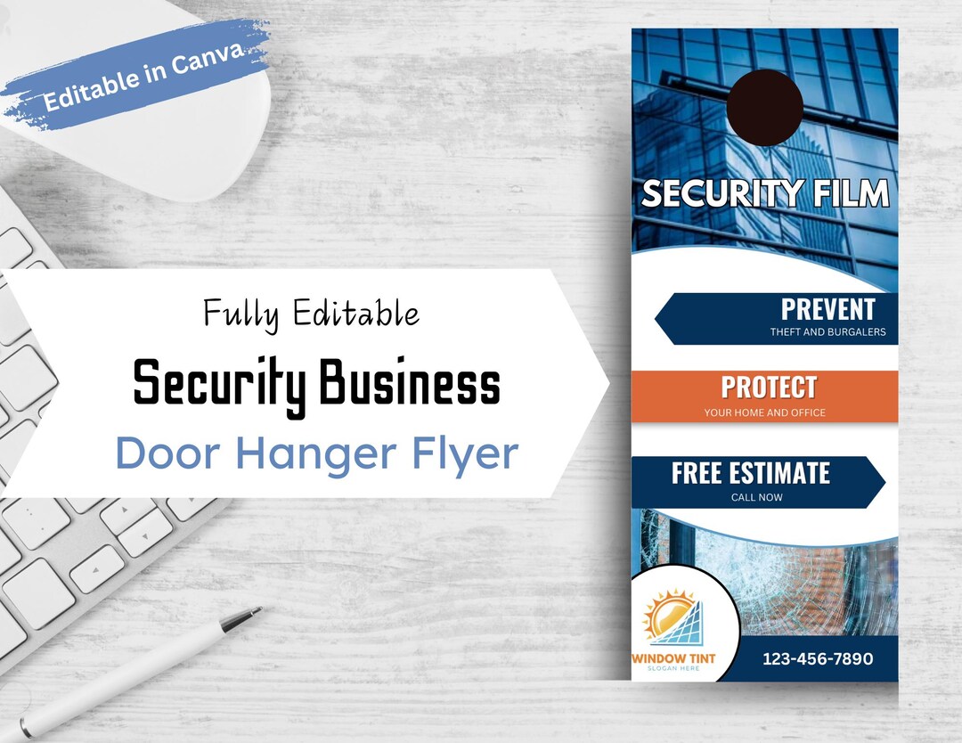 Editable Flyer for Security Window Film, Security Businesses, Door ...