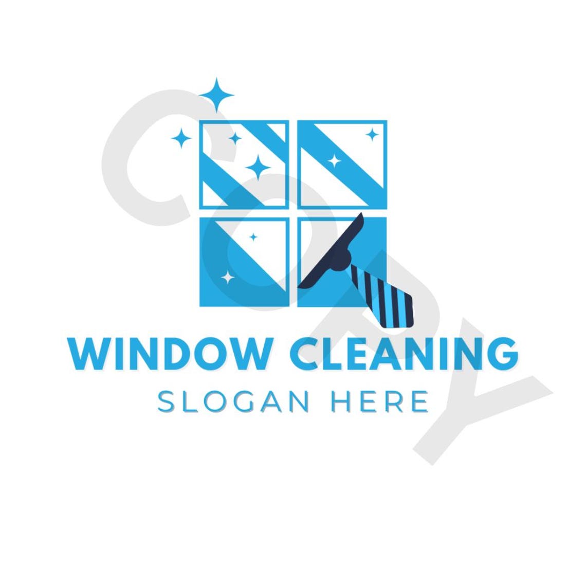 Fully Editable Window Cleaning Logo Design | Window Washing Business ...