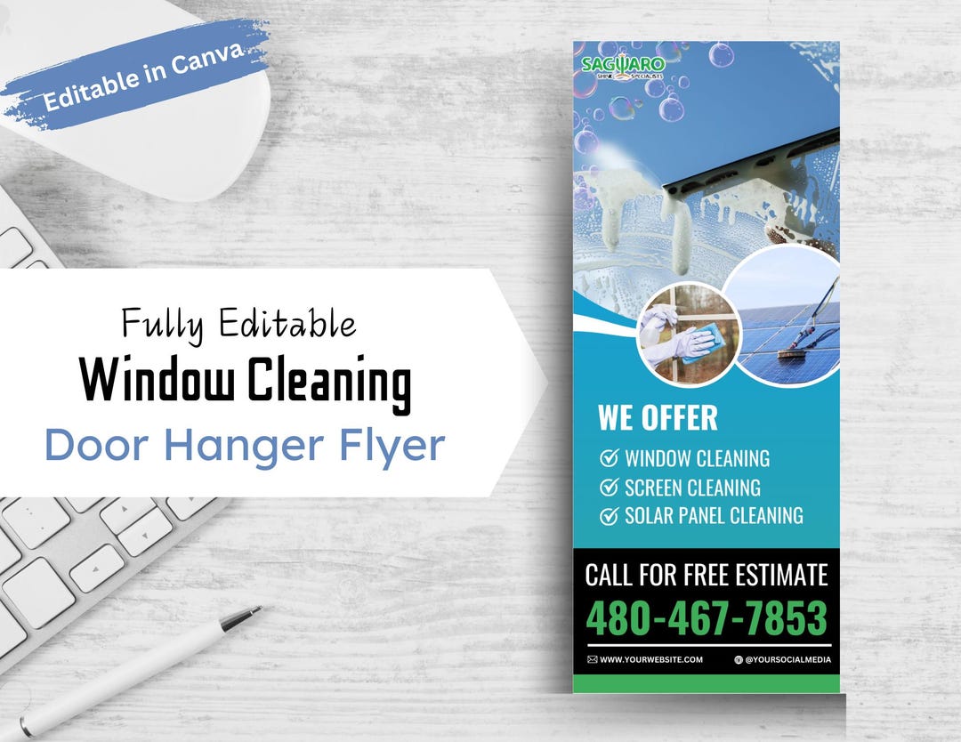 Customizable Window Cleaning Flyer Template | Editable Canva Design for ...