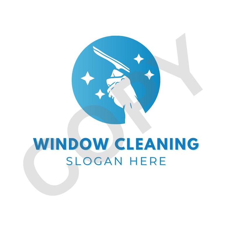 Fully Editable Window Cleaning LOGO | Squeegee Logo Design | Modern ...