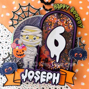 Halloween Cake Topper Happy Boo Day Topper Scary Birthday Spooky ...