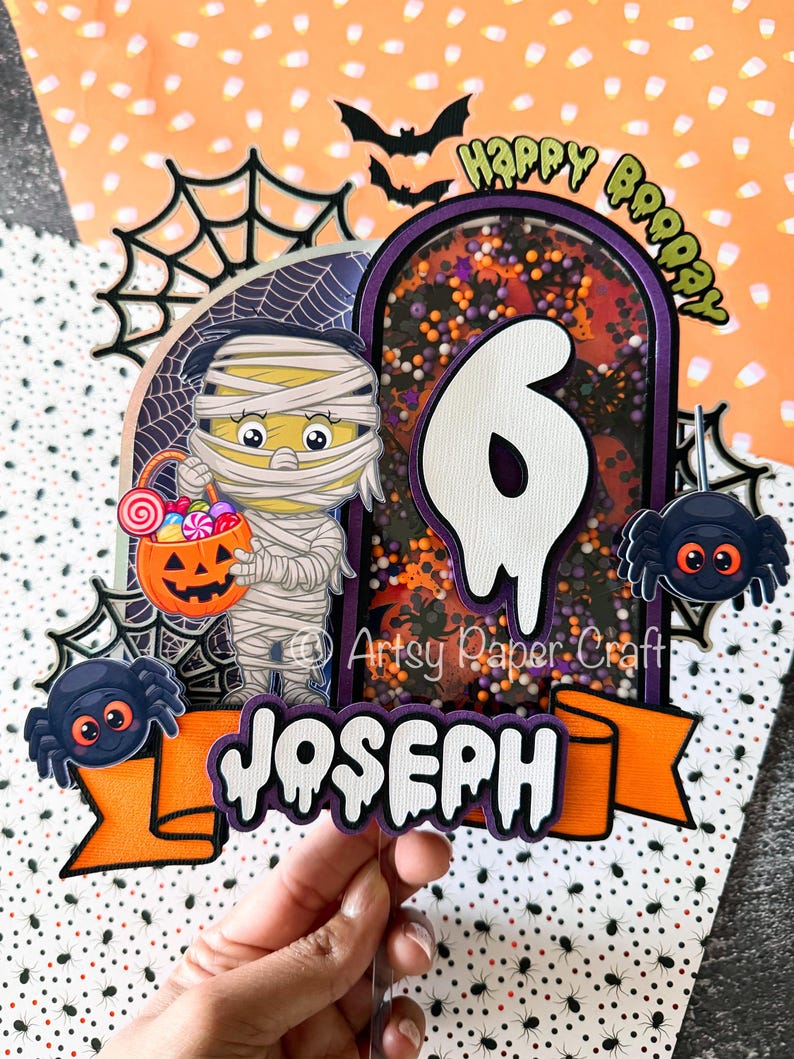Halloween Cake Topper Happy Boo Day Topper Scary Birthday Spooky ...