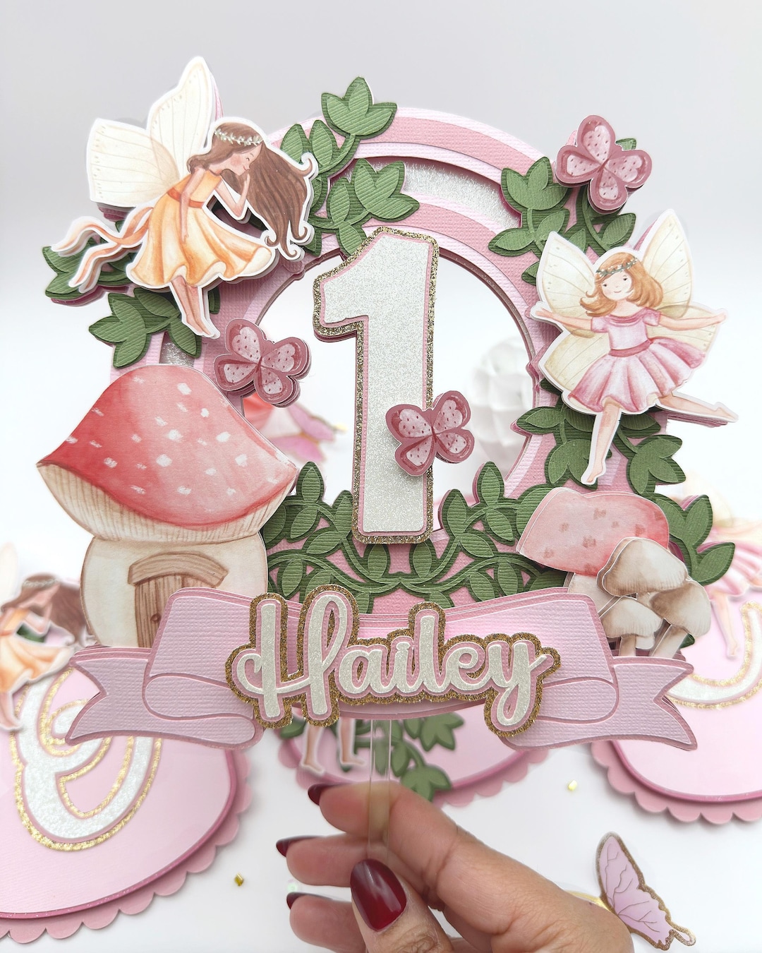Fairy Birthday Cake Topper Fairy Party Decorations Fairy First Birthday ...
