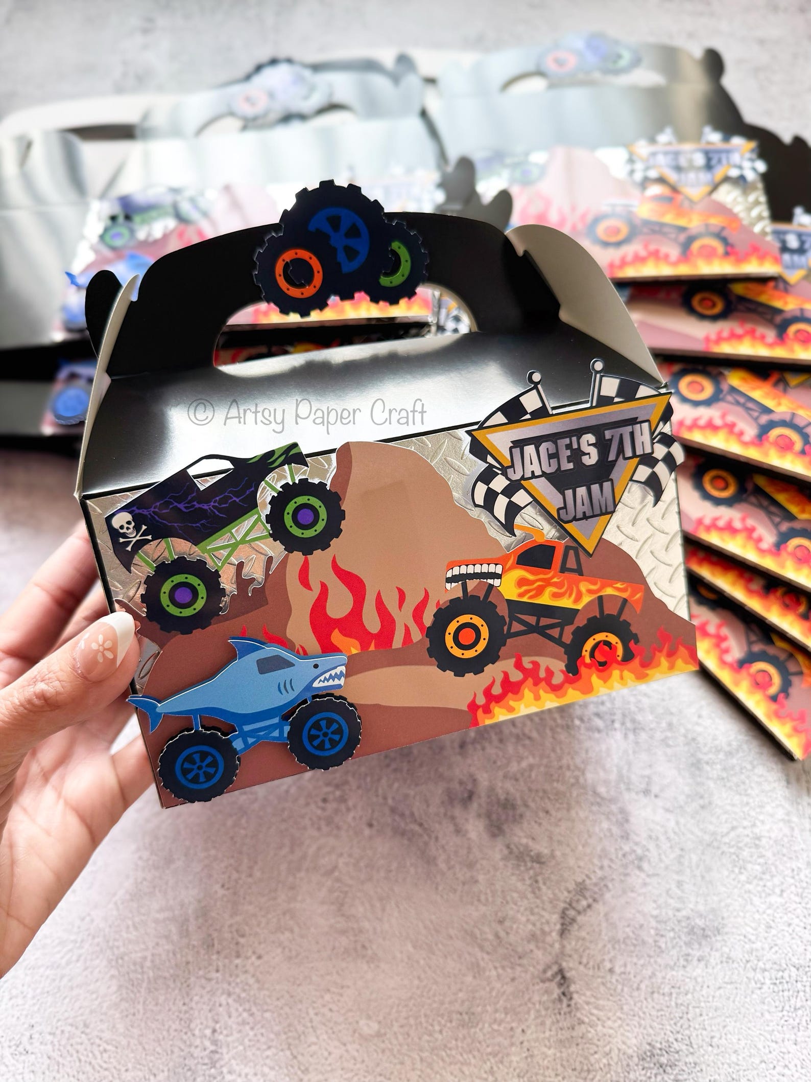 Monster Truck Favor Boxes Monster Truck Birthday Monster Truck Party ...