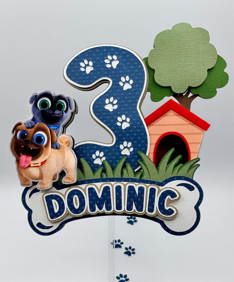 Puppy Dog Pals Cake Topper Puppy Dog Pals Party Decorations Puppy ...