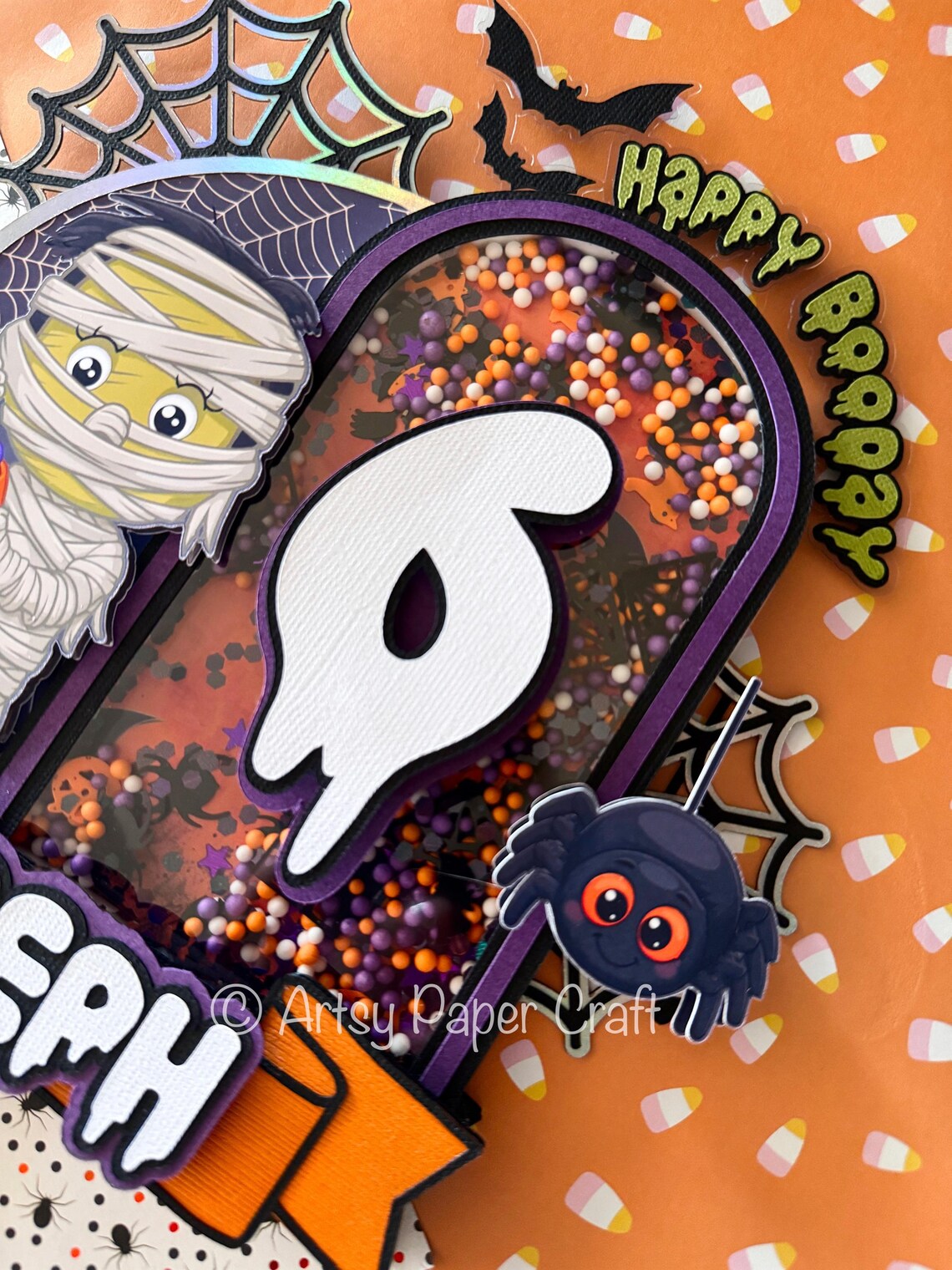 Halloween Cake Topper Happy Boo Day Topper Scary Birthday Spooky ...