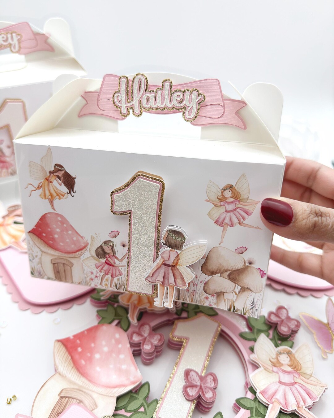 Fairy Favor Boxes Fairy First Birthday Fairy Party Favor Boxes Fairy ...