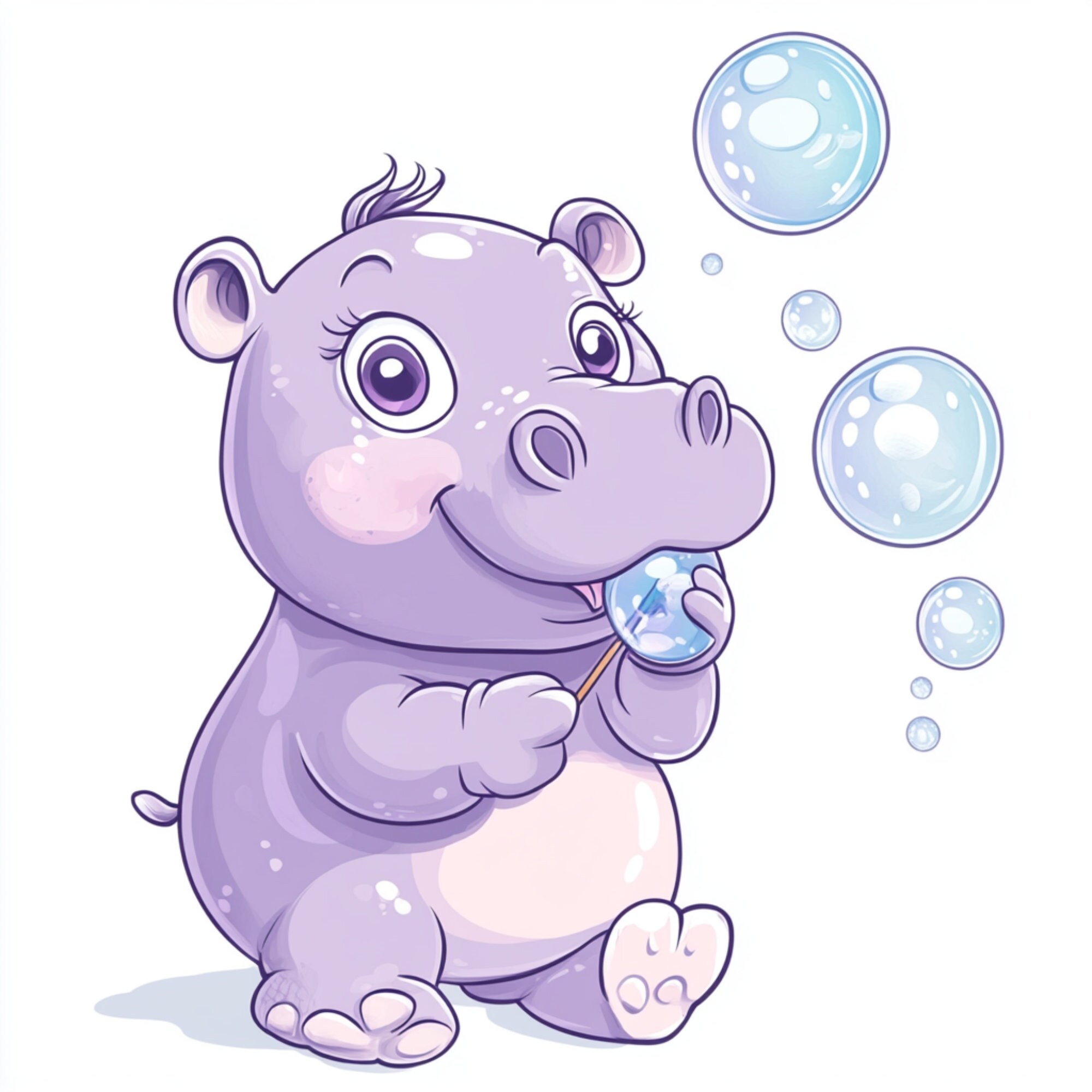 Watercolor Moo Deng, Moo Deng Pngs, Moo Deng PNG, Hippopotamus , Memory ...
