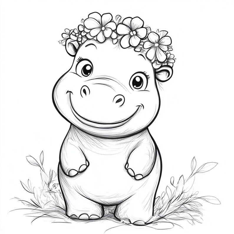 Moo Deng Coloring, Coloring Moo Deng, Moo Deng Bootlegs, Bouncy Pig ...